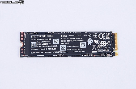 3200MB/s 高速传输！Intel SSD 760P 512GB 固态硬盘实测！-icspec