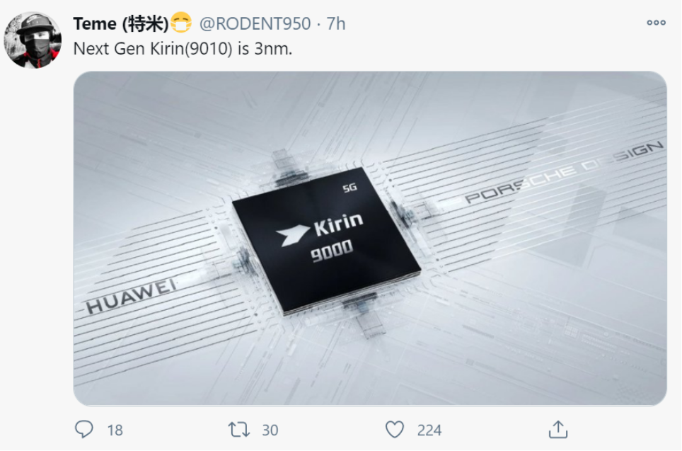 华为下一代旗舰芯片麒麟9010将采用3nm工艺-icspec