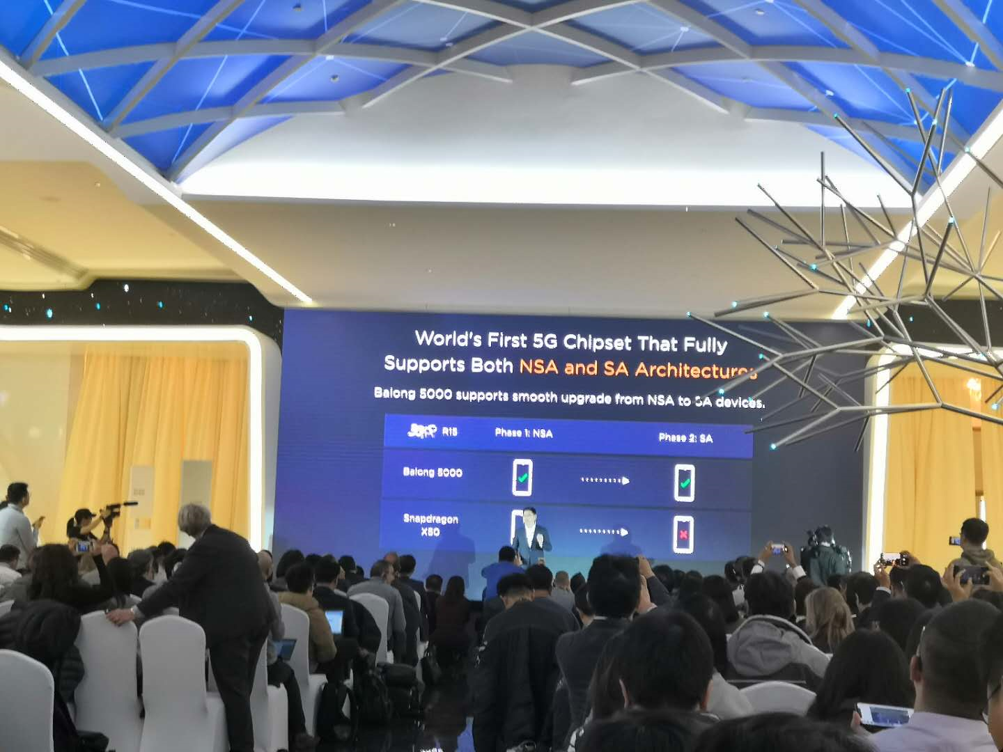 华为5G手机基带芯片巴龙5000亮相 余承东称“地表最强”-icspec