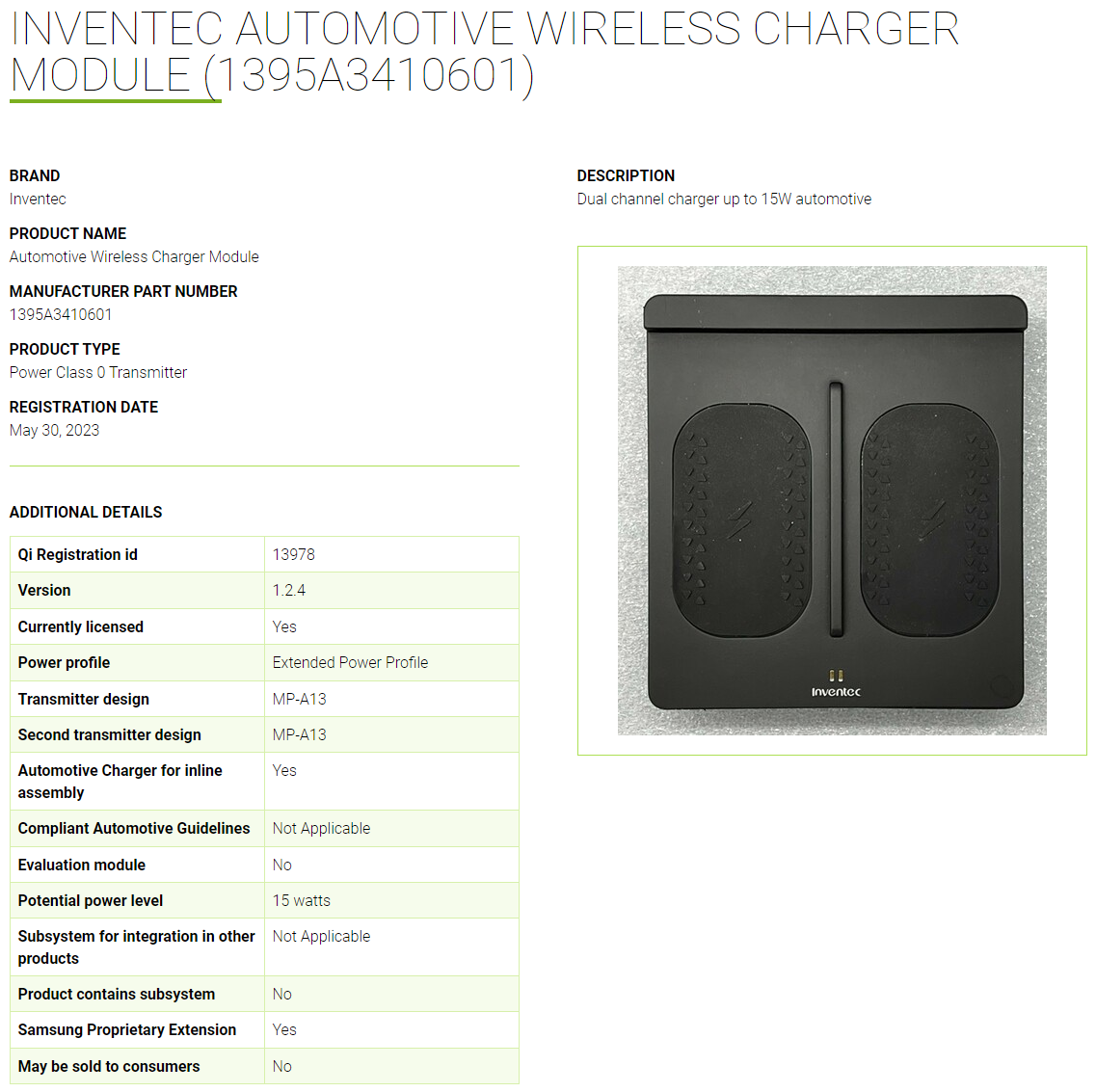 WPC无线充电联盟2023年5月89款通过Qi认证产品汇总-icspec