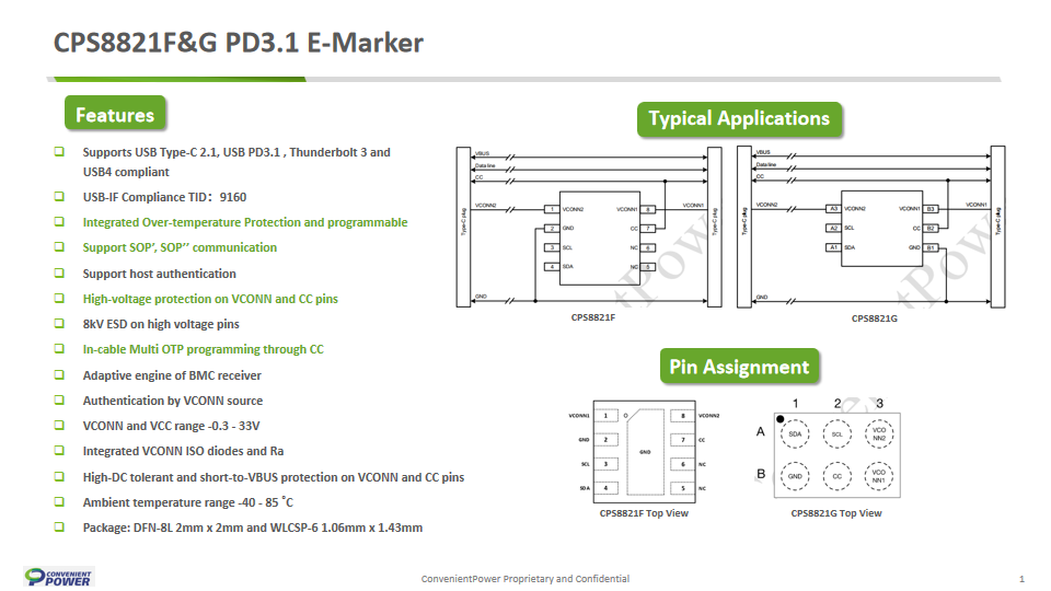 易冲推出全新E-Marker系列——CPS8821F/G-icspec