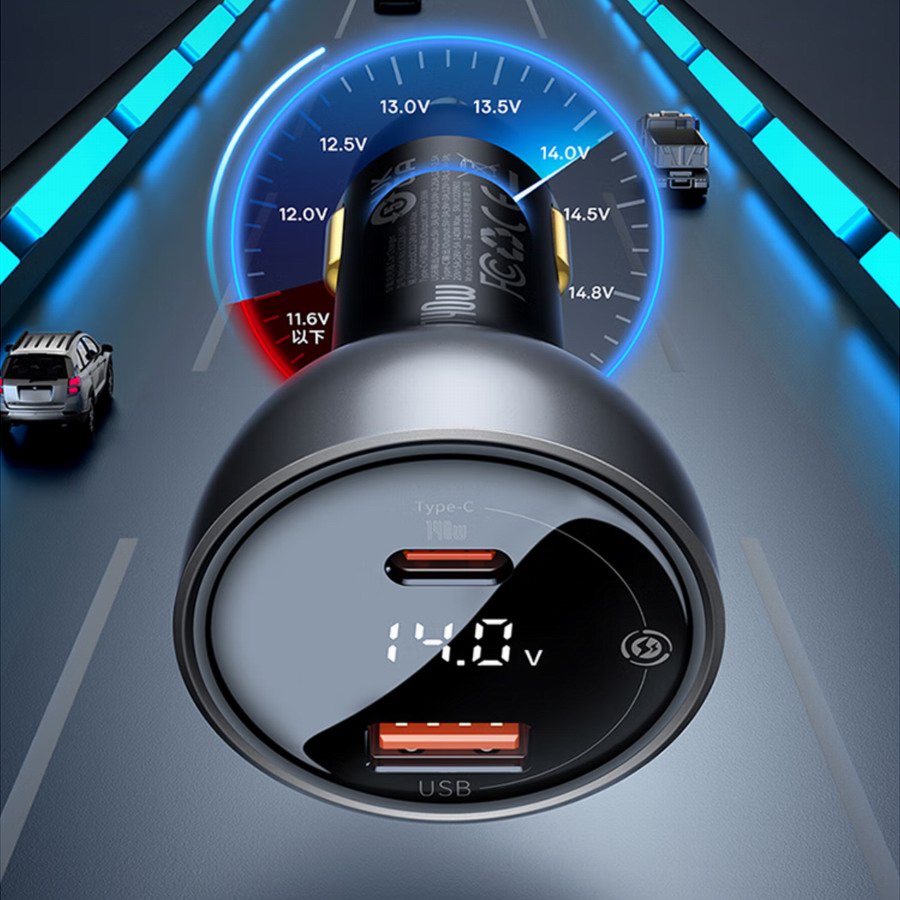 倍思推出超大杯PD3.1 140W数显车充，支持28V5A输出-icspec